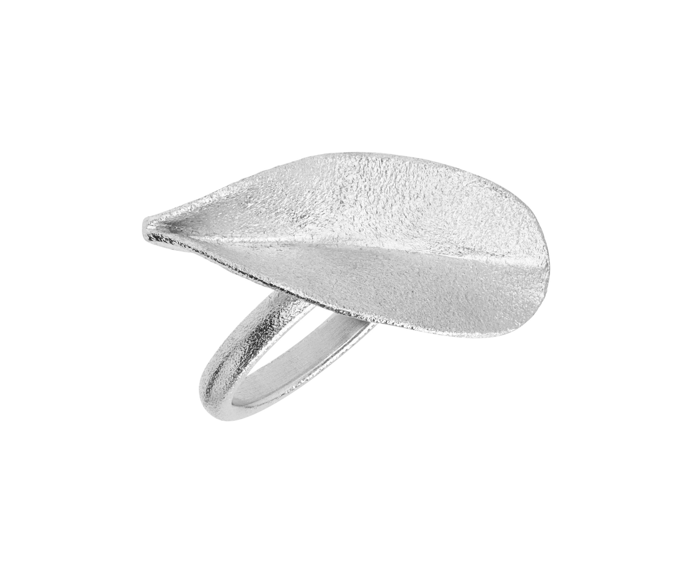 HEIRING GRASS RING SØLV RHODINERET - Christoffersenguld